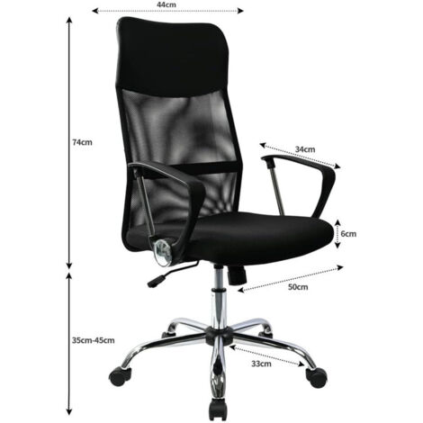 DASCK - Silla de Oficina Ergonómica con Respaldo de Malla, Altura ...