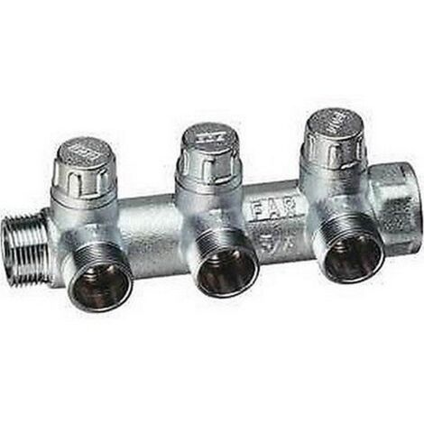 FAR 3900 Collettore Multifar Cromato Diam.3/4" Maschio Femmina X 24/19G 3 Derivazioni - 3900 34