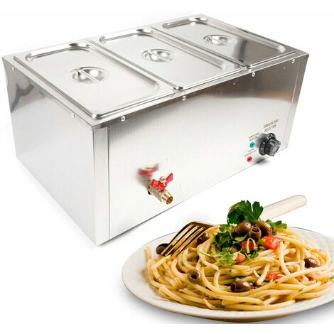 220V Wasserbad Speisenwärmer Elektrischer Bain Marie Buffet Dampfgarer ...