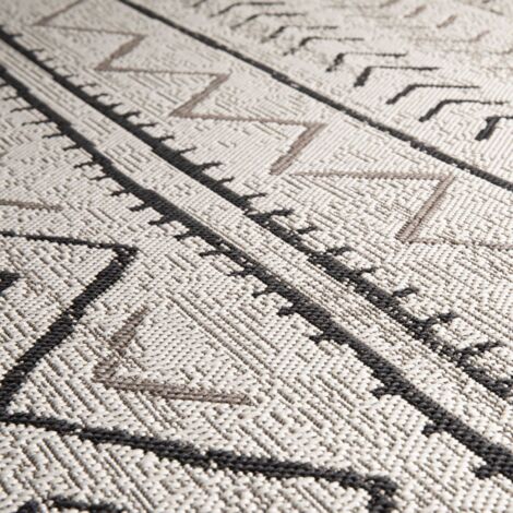 Karat – Tapis d'extérieur Aztec gris 200 x 290 cm – 100% polypropylène ...