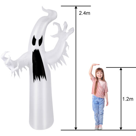 Haloyo® 2,4 m aufblasbarer Geist, Halloween-Dekoration, aufblasbarer ...