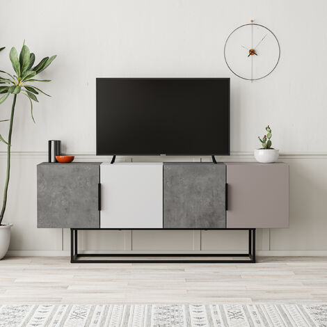 Decortie Tontini Modern TV Stand Multimedia Centre TV Unit With Storage ...
