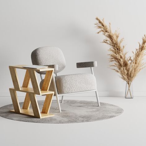 Decortie Lazena Modern Side End Coffee Table Oak Multipurpose H 55.4cm ...