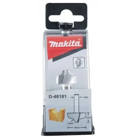 Makita D-11586 Fresa ad ogiva profilata con gambo 8 mm