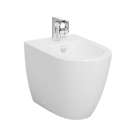 Bidet filomuro a terra 54 cm in ceramica bianco lucido - Vitra Sento