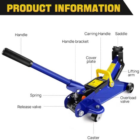 Chariot de sol hydraulique Cric Tonne de levage Voiture Van SUV Garage ...