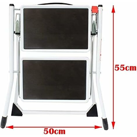 Mini escabeau pliant 2 marches en acier léger de qualité supérieure ...