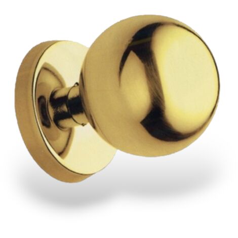 POMELLO A SFERA IN OTTONE CON ROSETTA - DIAMETRO 70MM. - A.740