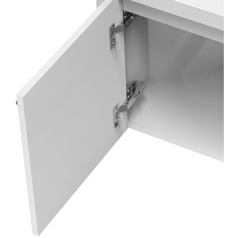 400mm Cloakroom Bathroom Corner Vanity Unit under Basin with Door Small ...
