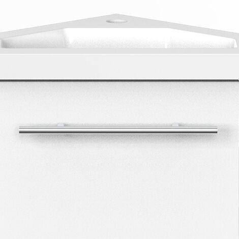 400mm Cloakroom Bathroom Corner Vanity Unit under Basin with Door Small ...
