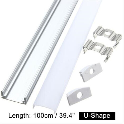 Support de canal en aluminium de forme 100CM pour barre lumineuse LED ...