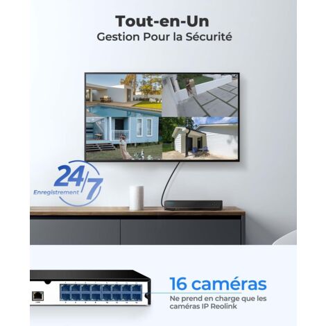 Reolink Caméra de Surveillance NVR PoE à 16 Canaux pour Enregistrement ...