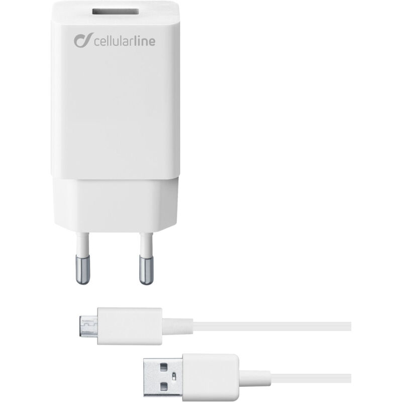 Cellularline Micro USB Ladegerät 2.1 A ACHSMKIT10WMUSBW für Tablet und ...
