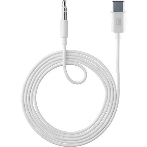 Cellularline Audiokabel AUX 100cm USB C USB Type-C auf 3,5mm Klinke
