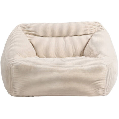 HOME DELUXE - Sitzsack COZY - Stoff: Samt Cord, Farbe: Beige - Maße ...