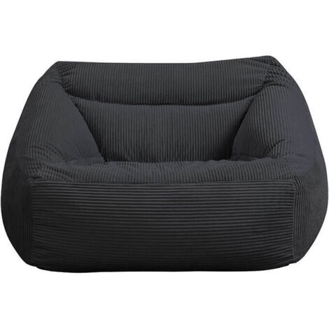 HOME DELUXE - Sitzsack COZY - Stoff: Samt Cord, Farbe: Anthrazit - Maße ...