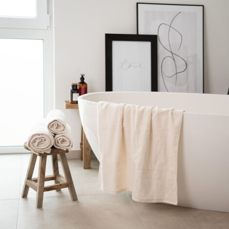 Home Deluxe - Handtuch Set - 4 tlg. SOFT - Beige - Material: 100% ...