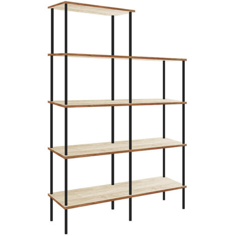 HOME DELUXE Regal INDU Light Oak 140 x 196 cm I Bücherregal, Standregal ...