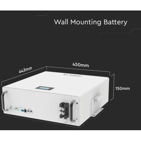 V-TAC VT48100E-W EES Batteria accumulo 5.12kWh LFP Litio BMS Integrato ...