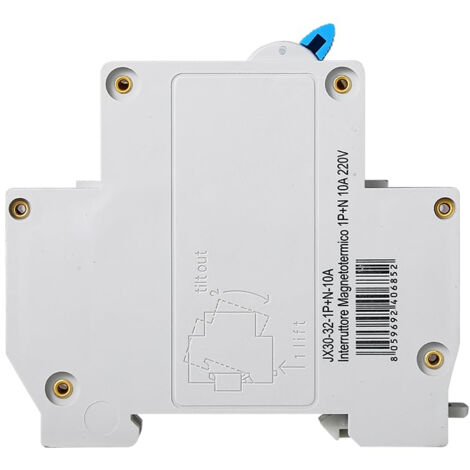 Interruttore magnetotermico Differenziale 1P+N 10A C10 220V 4.5kA 30mA 220V 1 Modulo DIN Ettroit ...
