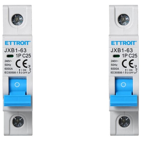 ETTROIT JX112560 Interruttore magnetotermico automatico 1P 25A 220V 6KA