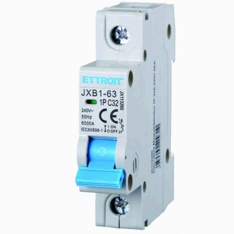 ETTROIT Interruttore Magnetotermico 1P 32A curva C 220V 6KA - JX113260