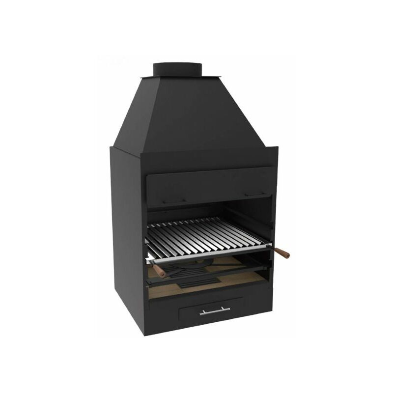 Barbecue BBQ GRANDE FORMATO da 60 cm a carbonella e legna