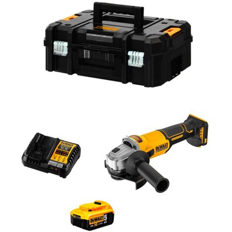 Mini-Smerigliatrice DeWALT DCG407P1T (1 x 5,0 Ah + DCB1104 + TSTAK II)