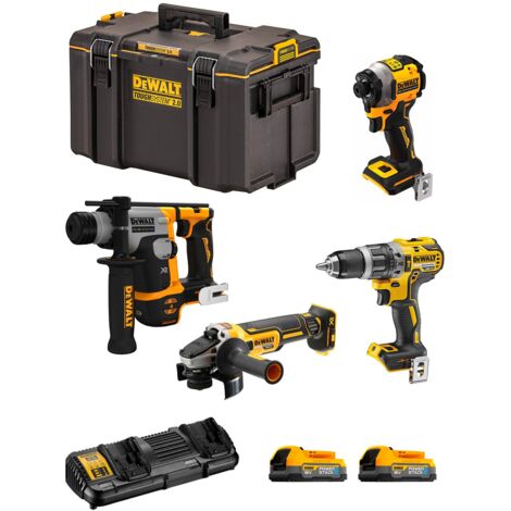 Dewalt kit dwk404ps (dch172 + dcf850 + dcd796 + dcg405 + 2 x 1,7 ah ...