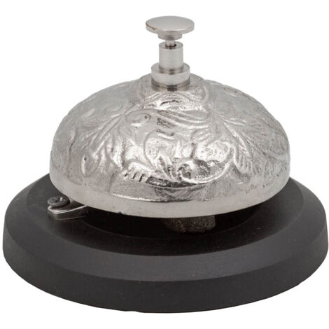 Timbre metal plateado d13 cm