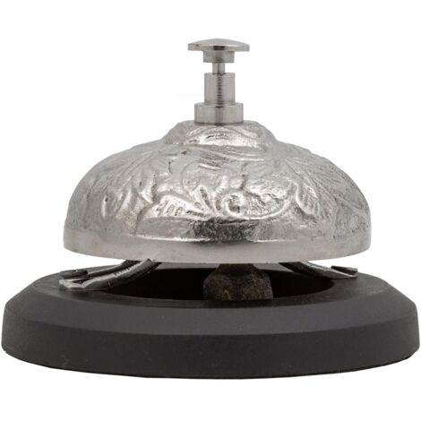 Timbre metal plateado d13 cm