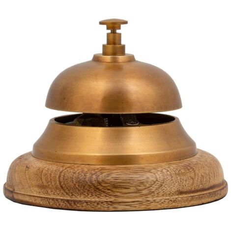 Timbre metal dorado d12,5 cm