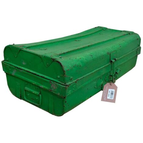 Maleta de metal verde 53x29x31