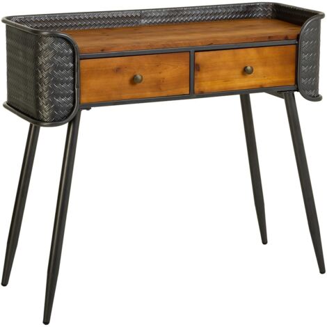 Recibidor de metal marrón 90,5x35x81