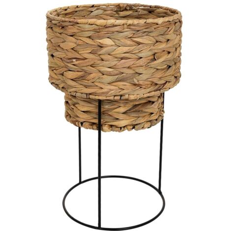 Macetero de metal y fibra D23,5x19,5/37h cm