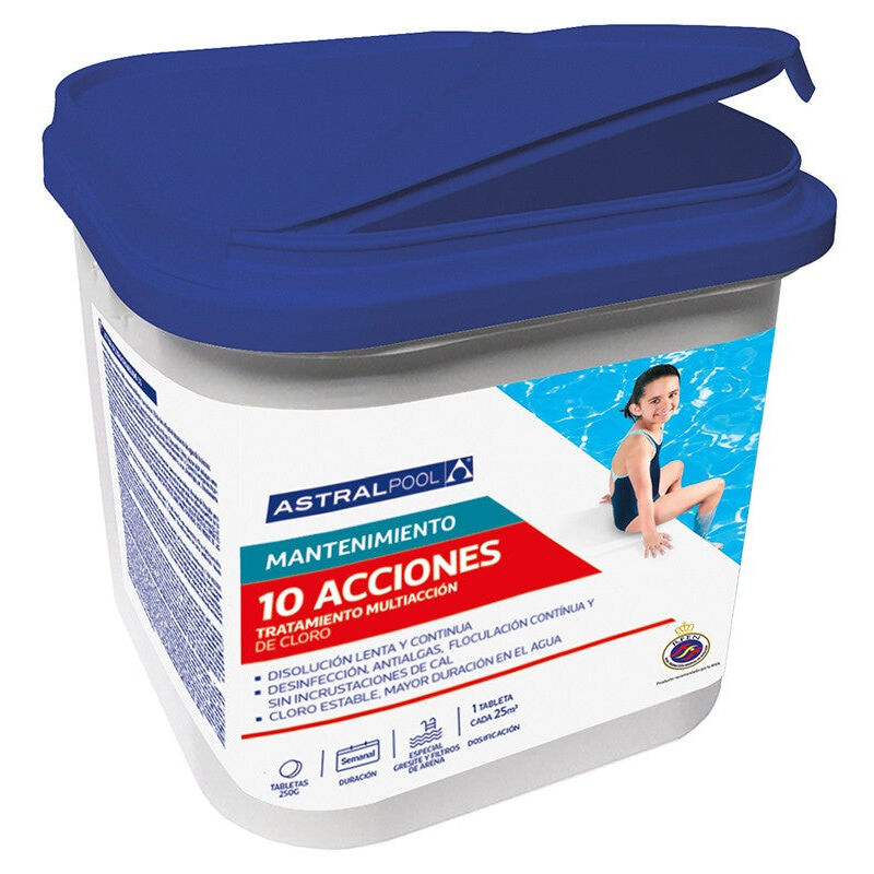 Cloro tabletas multiacción Action 10 de 250 gr. Astralpool