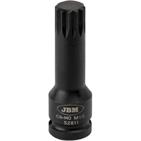 JBM12936 Punta XZN impacto de 1/2" M18 (78 mm L)