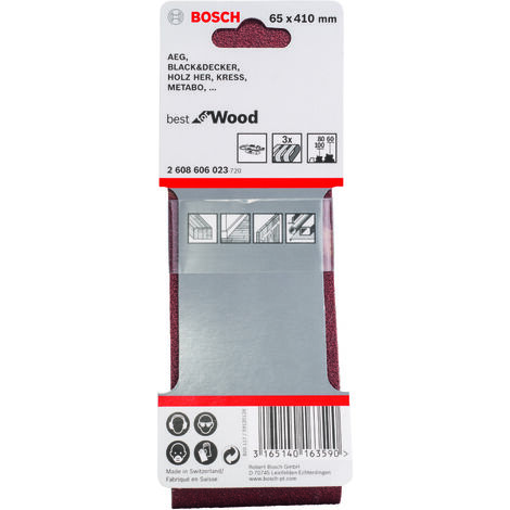 BOSCH 2608606023 Set Banda Best Wood: 66x410mm x 3
