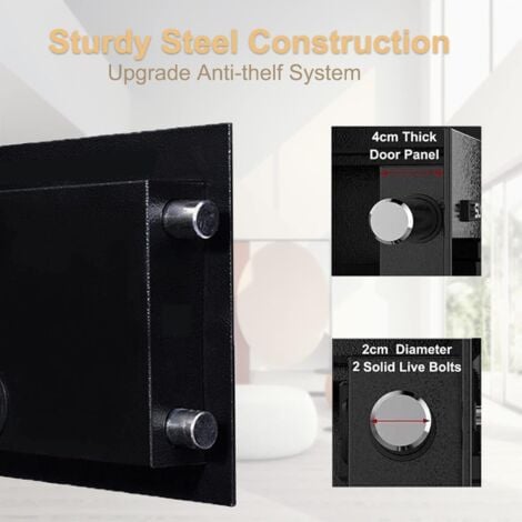 4.6L Safe Digital Electronic Key Pad Lock Cash Box Home Security Heavy ...