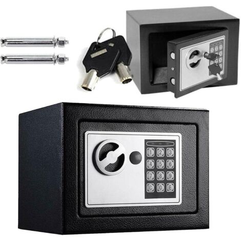 4.6L Digital Safe Box with Electronic Lock Key Safe Steel Cash Digital ...
