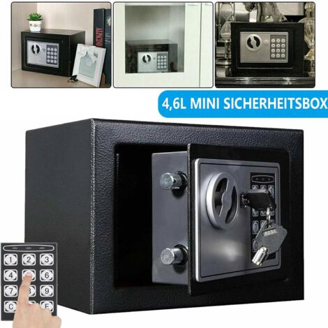 4.6L Digital Safe Box with Electronic Lock Key Safe Steel Cash Digital ...