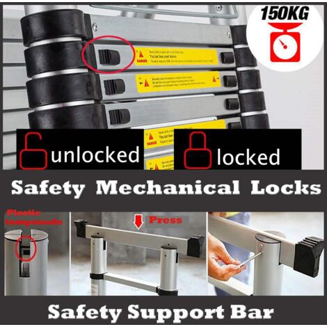 elescopic Loft Ladder 5M Extendable Collapsible Fold Step Ladders ...