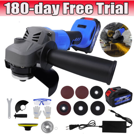 Brushless Cordless Angle Grinder Polishing Cutter + Battery +Charger ...