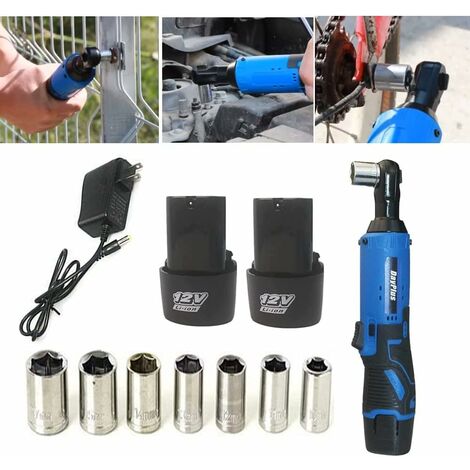 Electric Cordless Ratchet Wrench 3/8 Inch Battery Ratchet Wrench Set ...