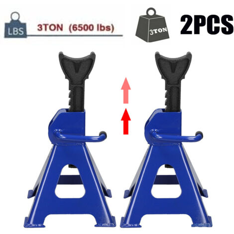 Heavy Duty 3Ton Axle Stands for Car Van 4x4 Caravan Garage Workshop ...