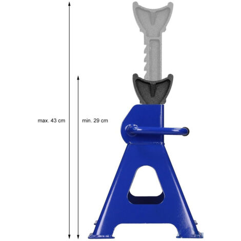 Axle Stands 3 Ton Lifting Capacity Stand Heavy Duty Car Caravan Floor ...