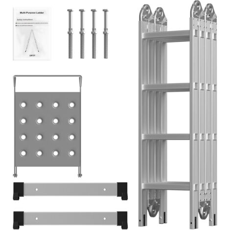 14-In-1 4.7M 15.4FT Aluminium Multi Purpose Folding Extension Ladder ...