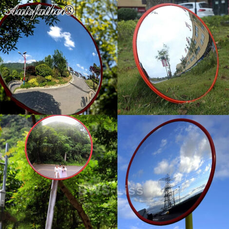 60CM Convex Road Mirror Convex Traffic Safety Mirror for Driveways ...
