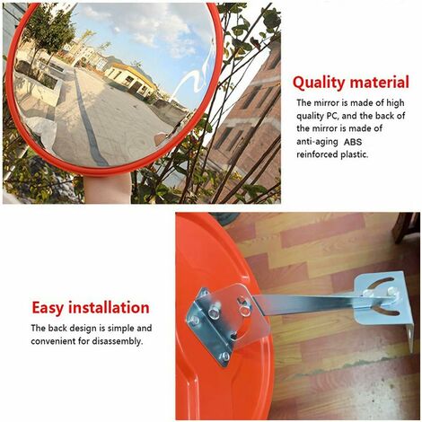 Wide Angle Convex Mirror Curved Outdoor Road Traffic Driveway Safety ...