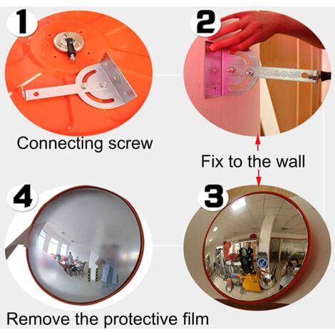 Curved Convex Mirror 30CM For Street Corner, Garage, Parking, Driveway ...